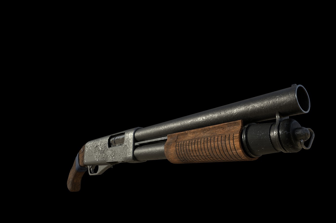 ArtStation - Remington Sawed-Off PBR | Engraving
