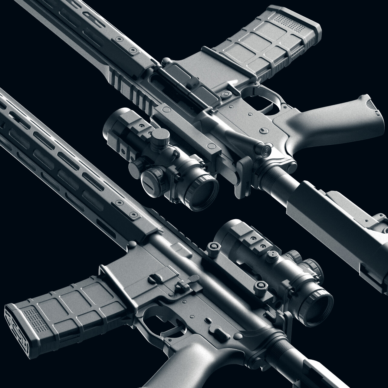 ArtStation - AR-15 High-Poly