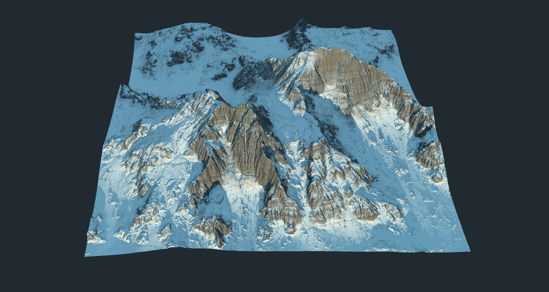 ArtStation - WorldMachine雪山