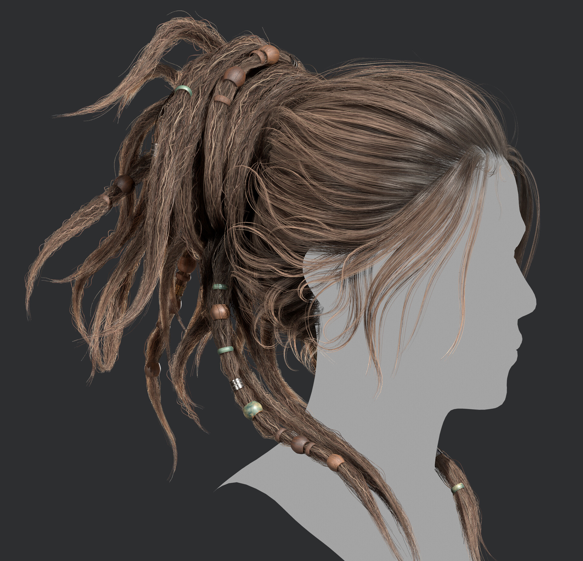 ArtStation - Realtime Dreadlocks hairstyle