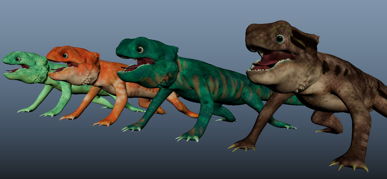 ArtStation - Lizard 3D Cartoony Game model