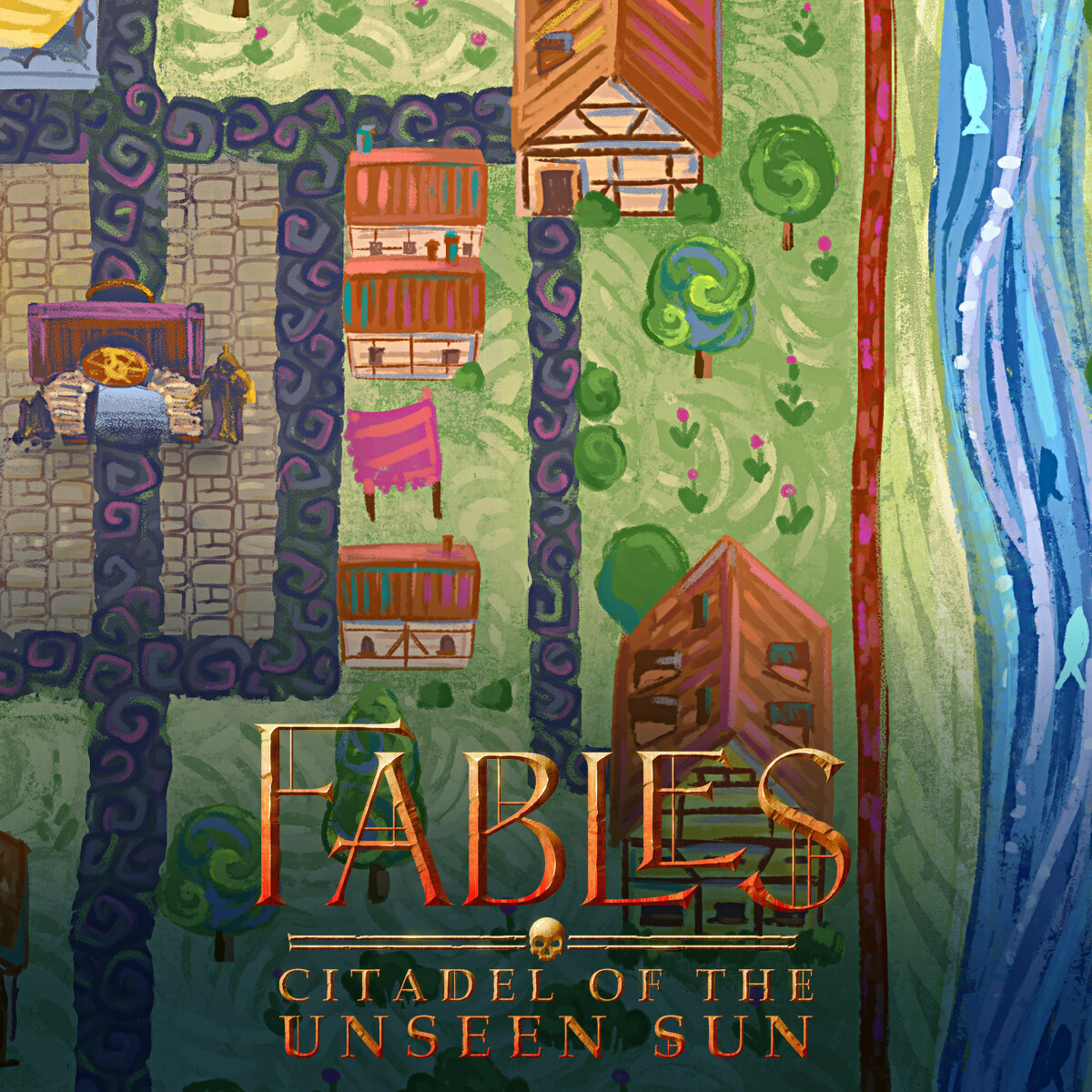 ArtStation - Dreamtown / Adventure Map- Fables: Citadel of the Unseen Sun