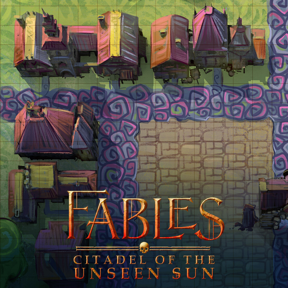 ArtStation - Dream Town / Battle Map- Fables: Citadel of the Unseen Sun
