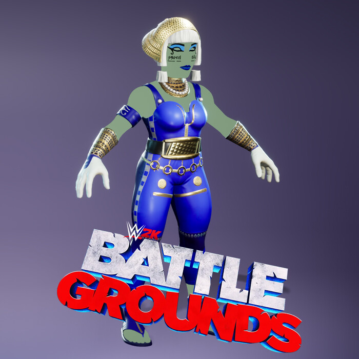 ArtStation - WWE 2K Battlegrounds - GoldCleopatra Outfit