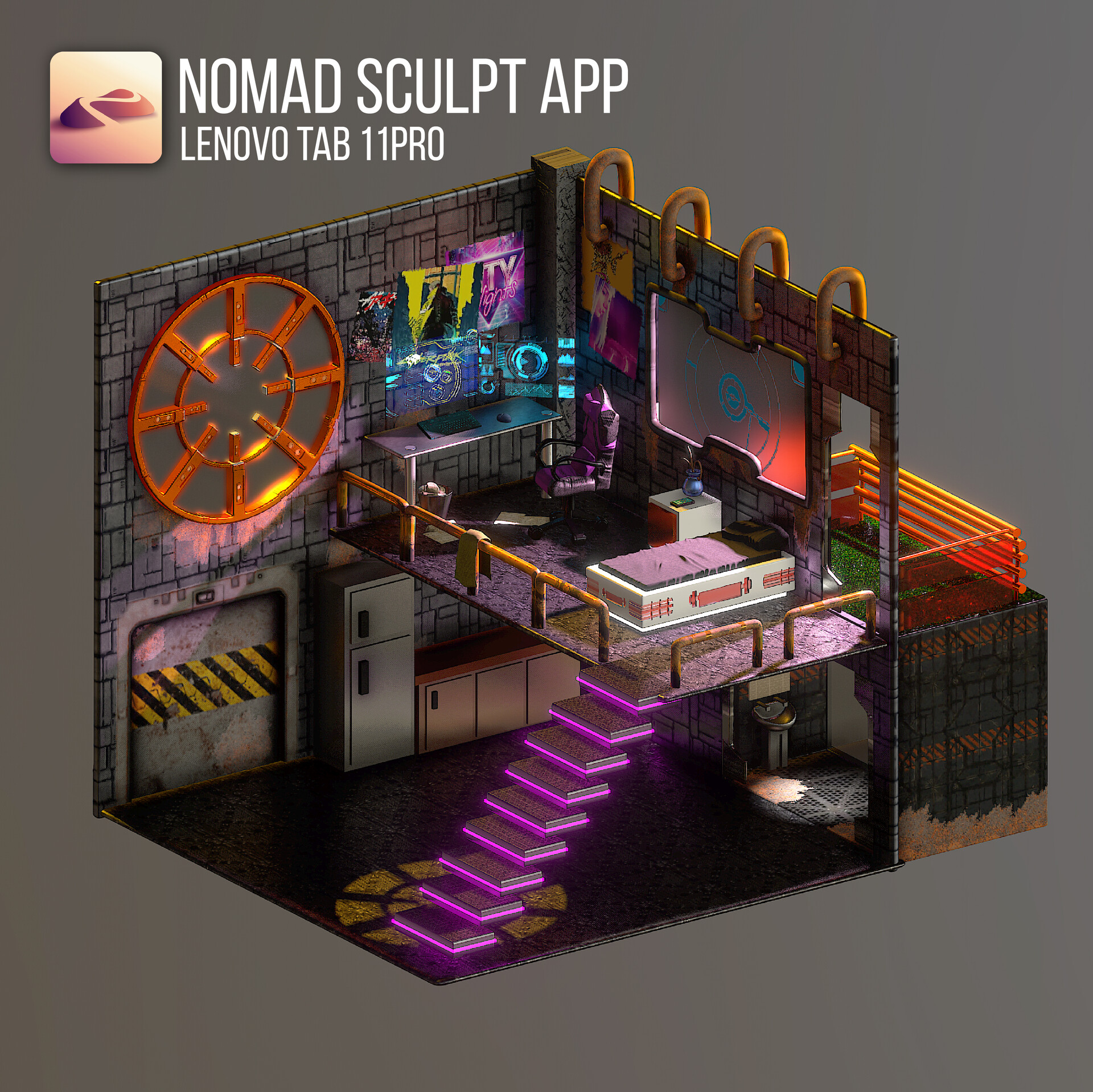 ArtStation - Scifi Room Nomad Sculpt