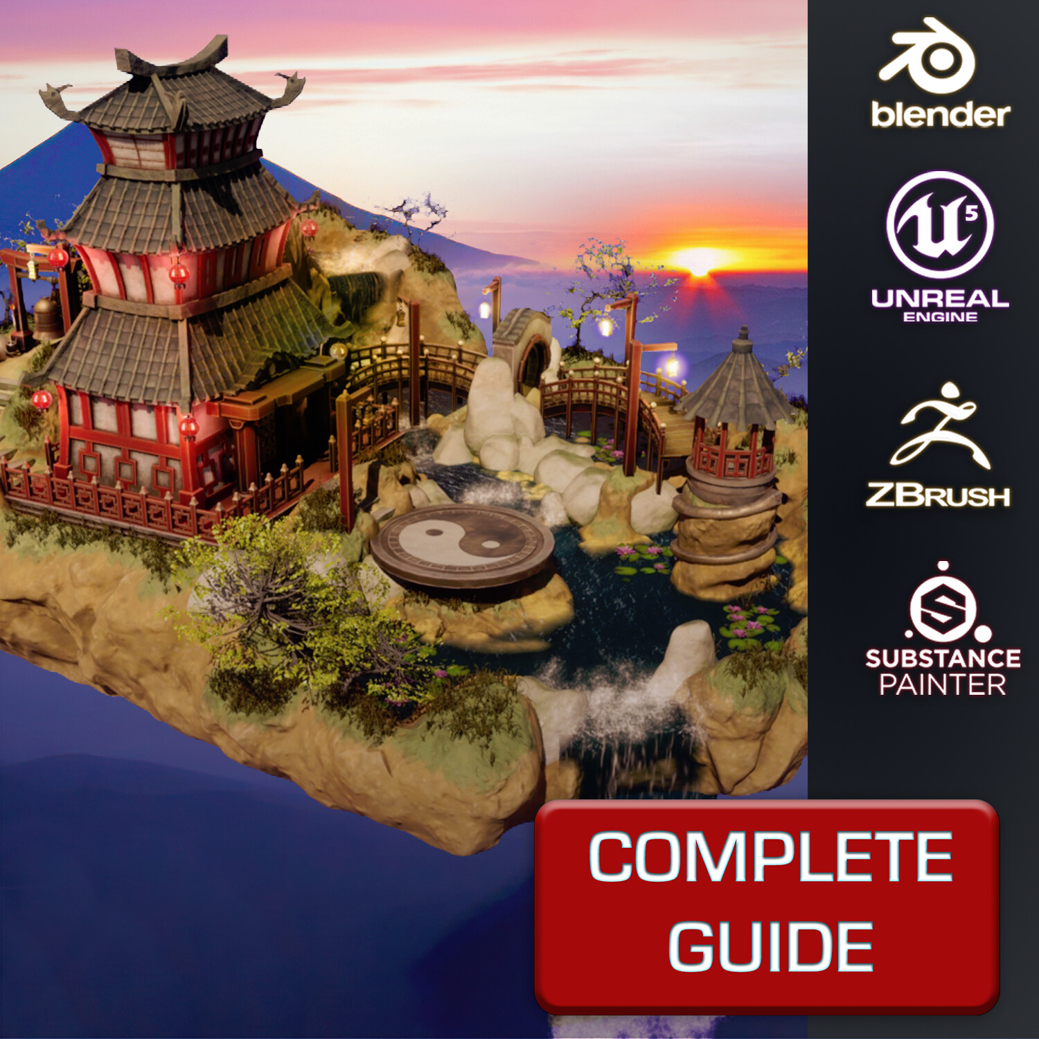 3D Tudor - Blender 3 | Unreal Engine 5 | Oriental Imperial 3D Environment | Game Design