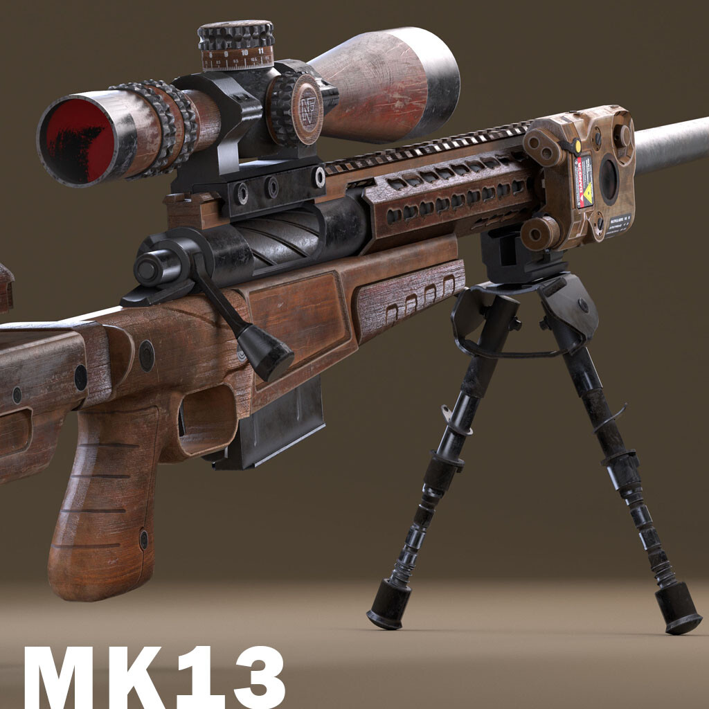 ArtStation - MK13 Mod 7 Sniper Rifle