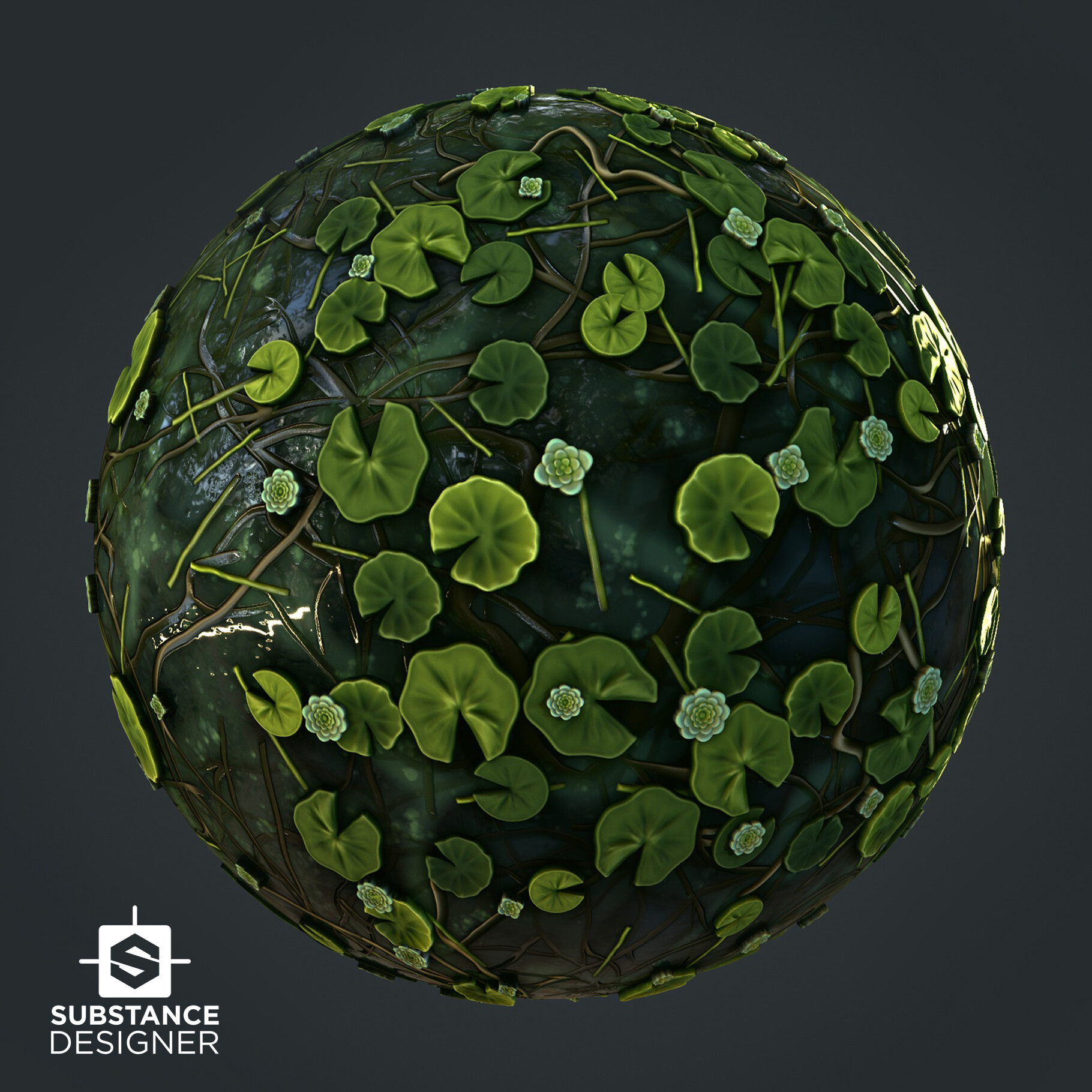 ArtStation - Stylized Water Lily Texture