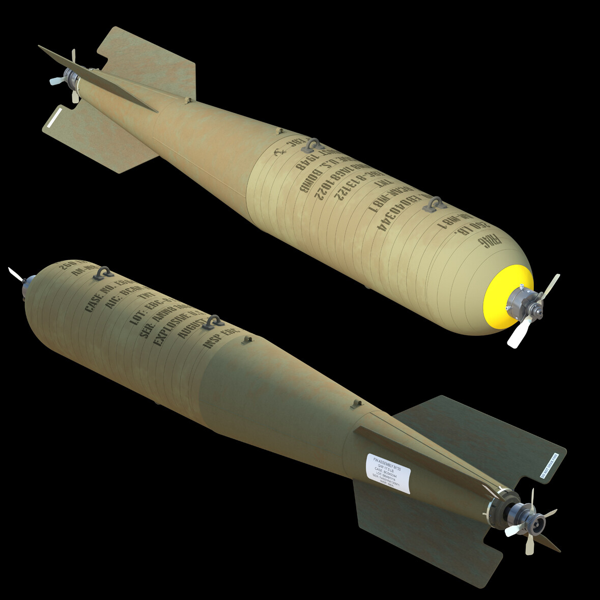 ArtStation - Fragmentation Bomb AN-M81 with fin assy M135