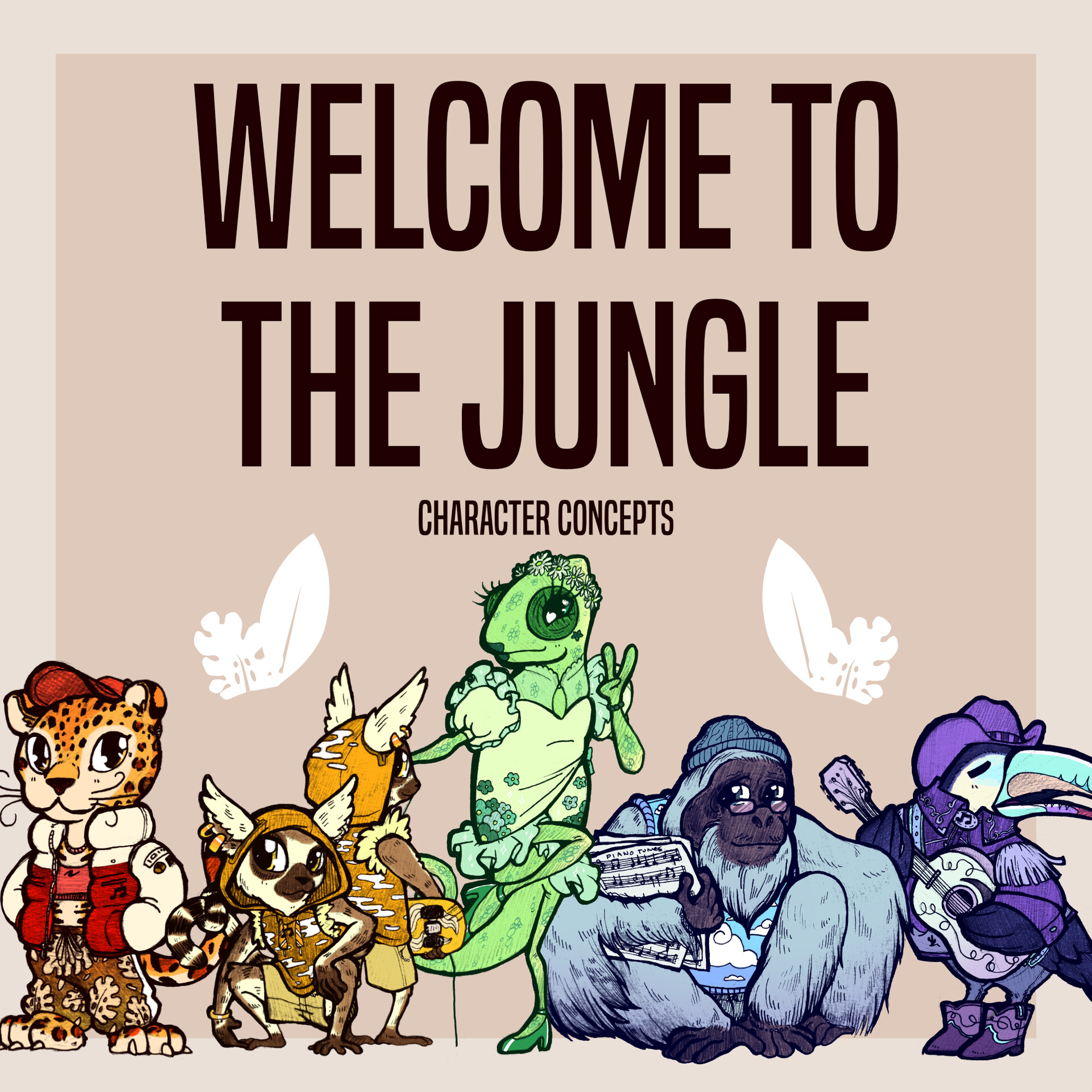 ArtStation - Jungle Party Game - Character Concepts