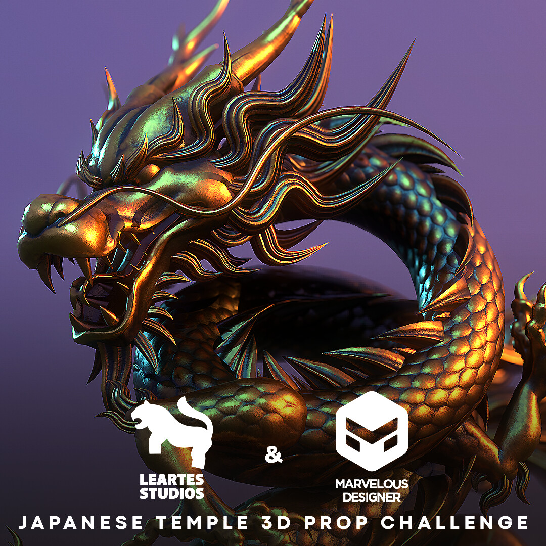 ArtStation - Japanese Dragon Statue