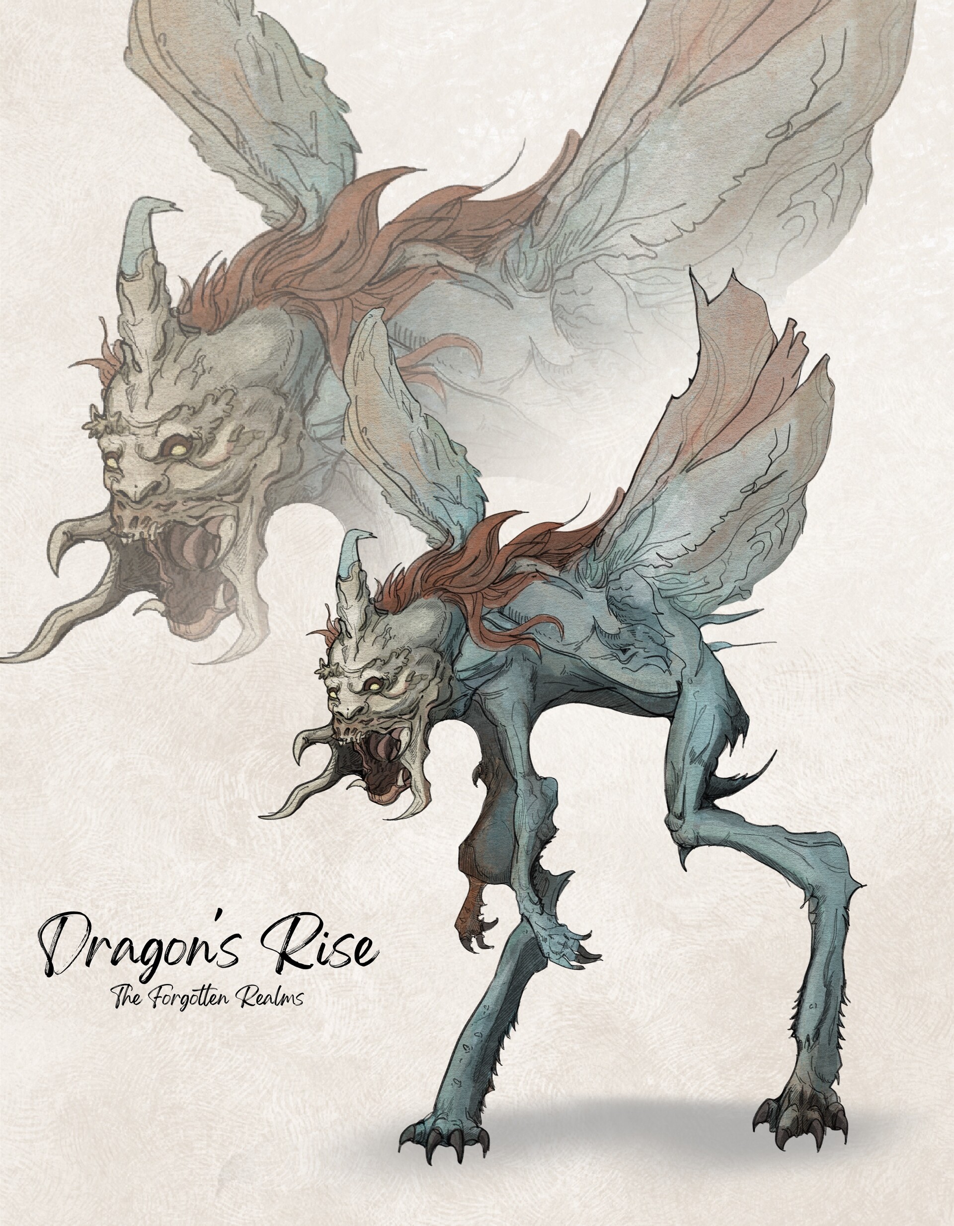 ArtStation - Bloodthirsty monsters - clinging to the existence of dragons