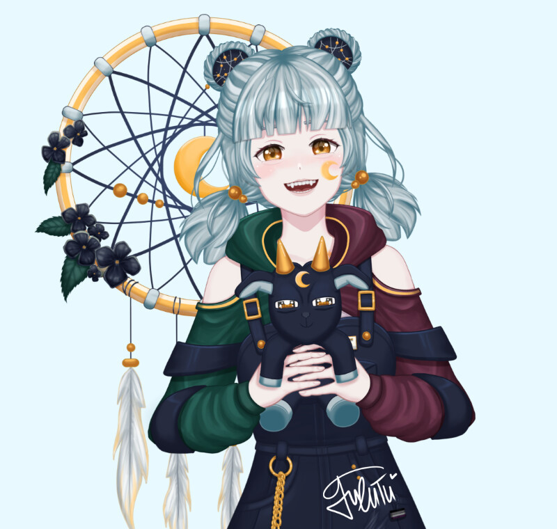 ArtStation - Fulutu the Dreamcatcher VTuber Artwork & Rig