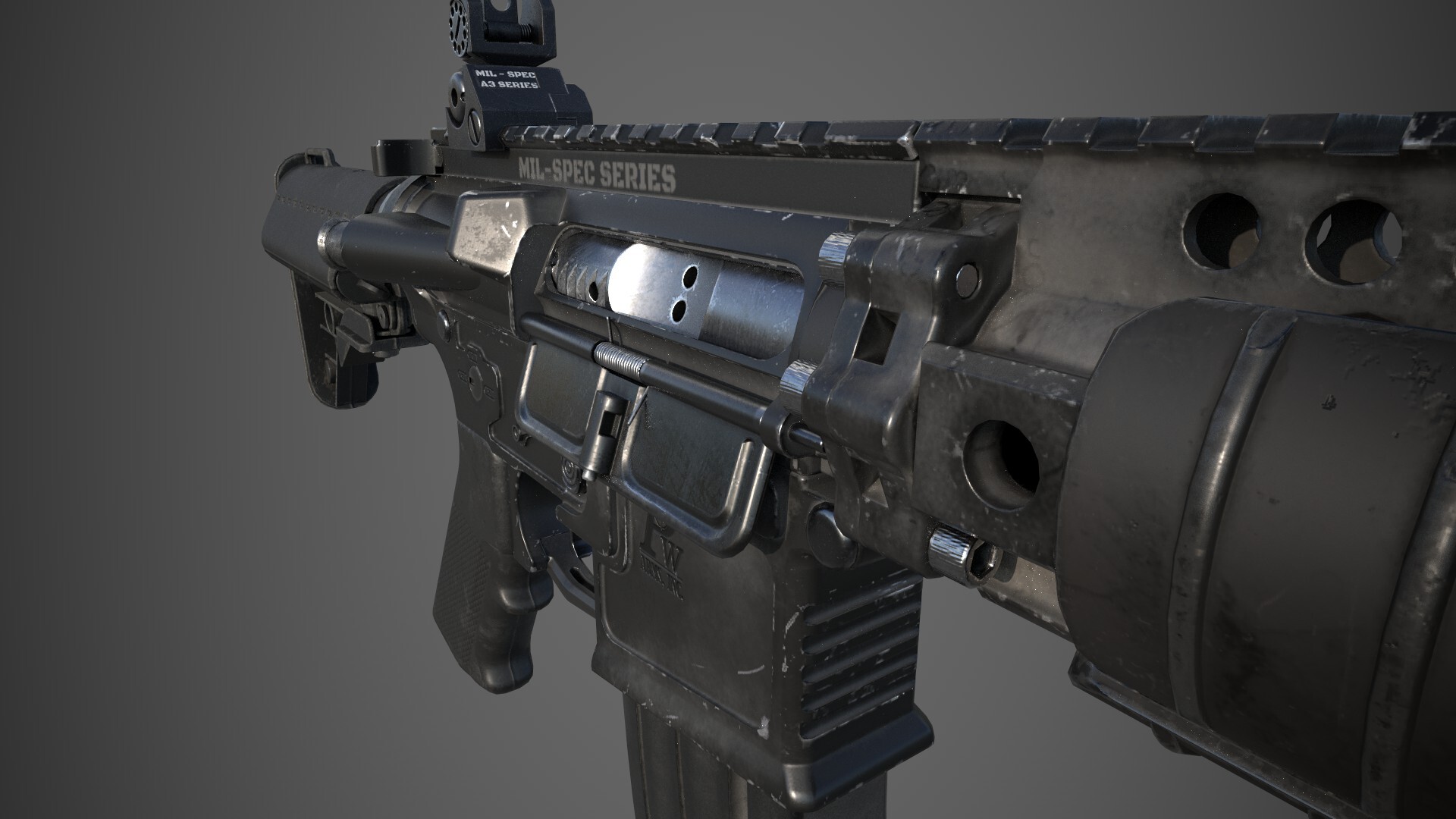 ArtStation - ModularFPS R14 Assault Rifle