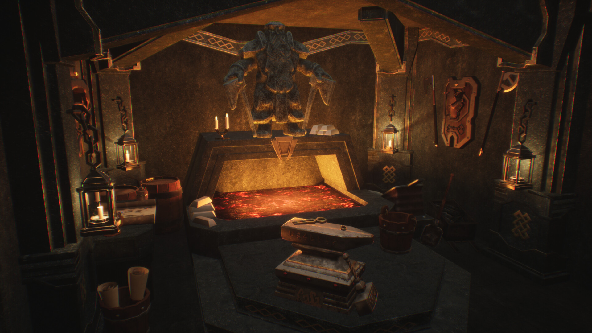 ArtStation - dwarf forge from LOTR