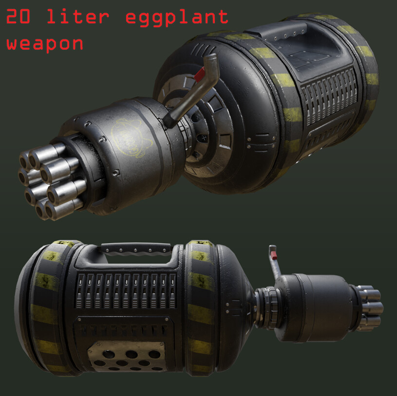 ArtStation - 20 liter eggplant weapon