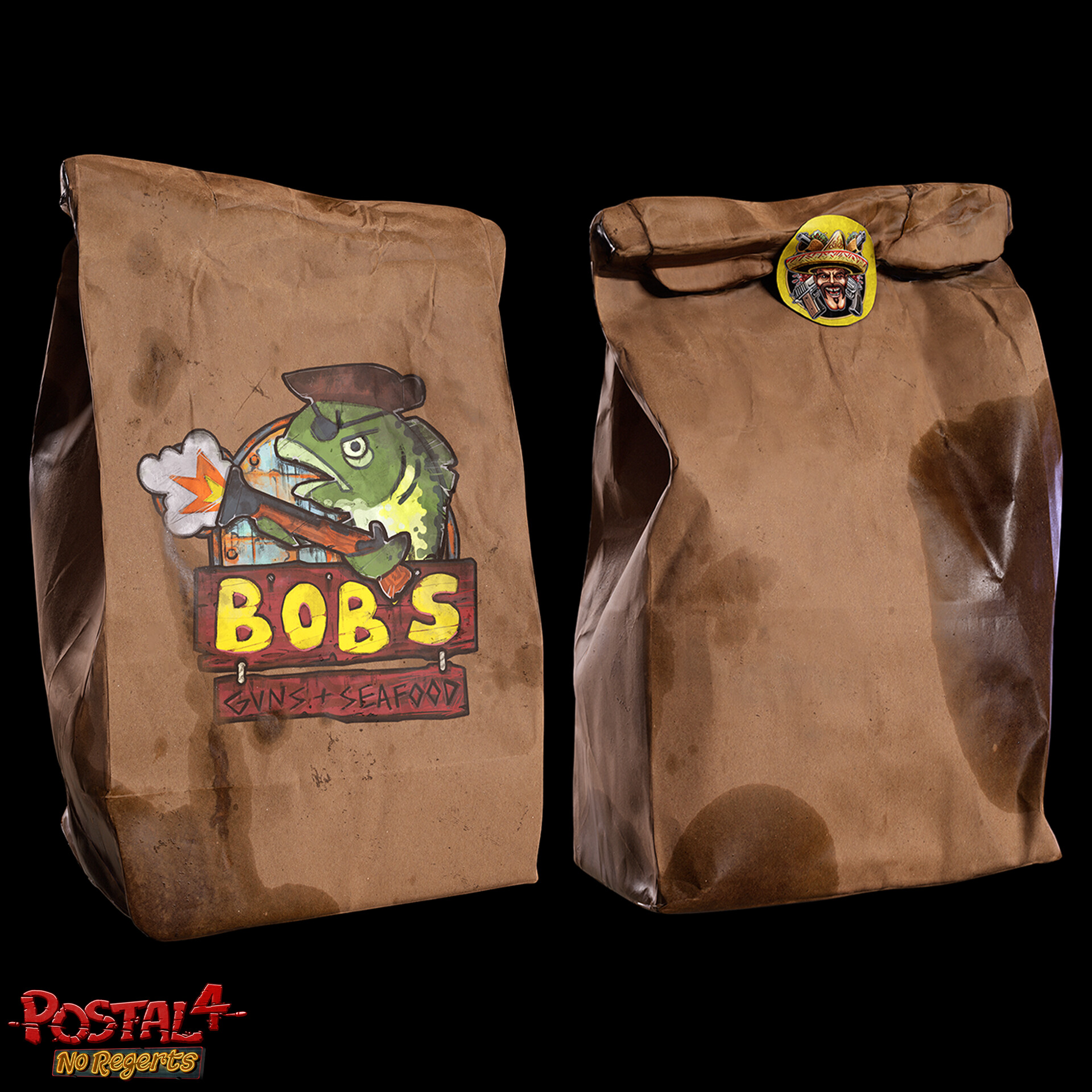 ArtStation - Food Paper Bag - Postal 4