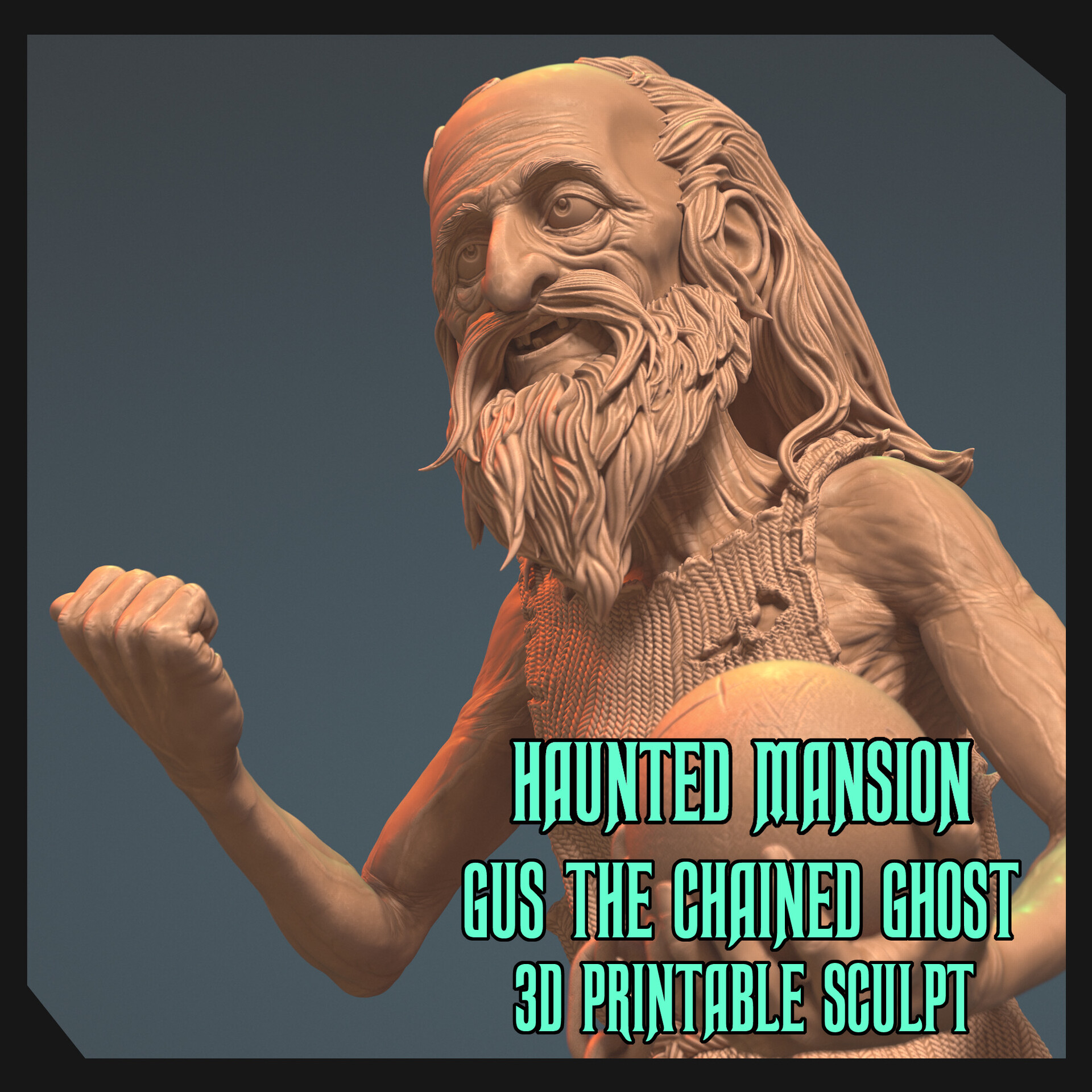 ArtStation - Gus The Chained Ghost 3D Printable Sculpt