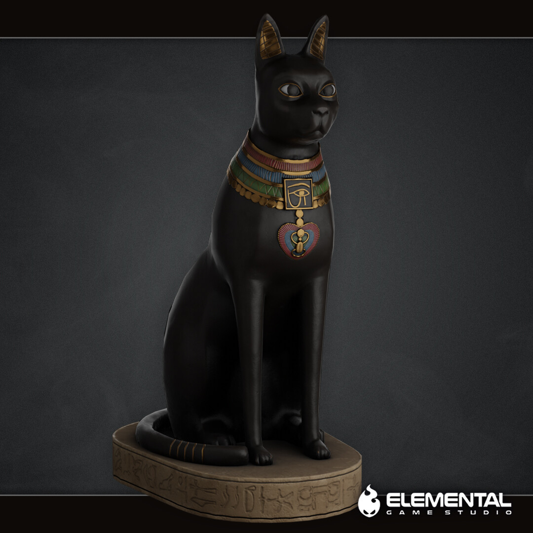 ArtStation - Egyptian Cat Statue