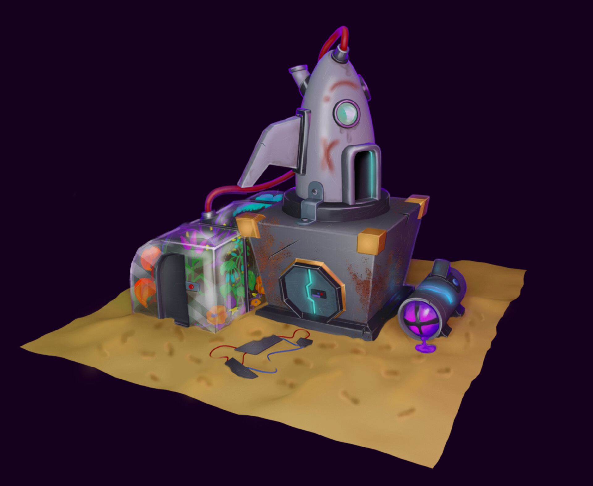 ArtStation - Post-apocalyptic cyber-house