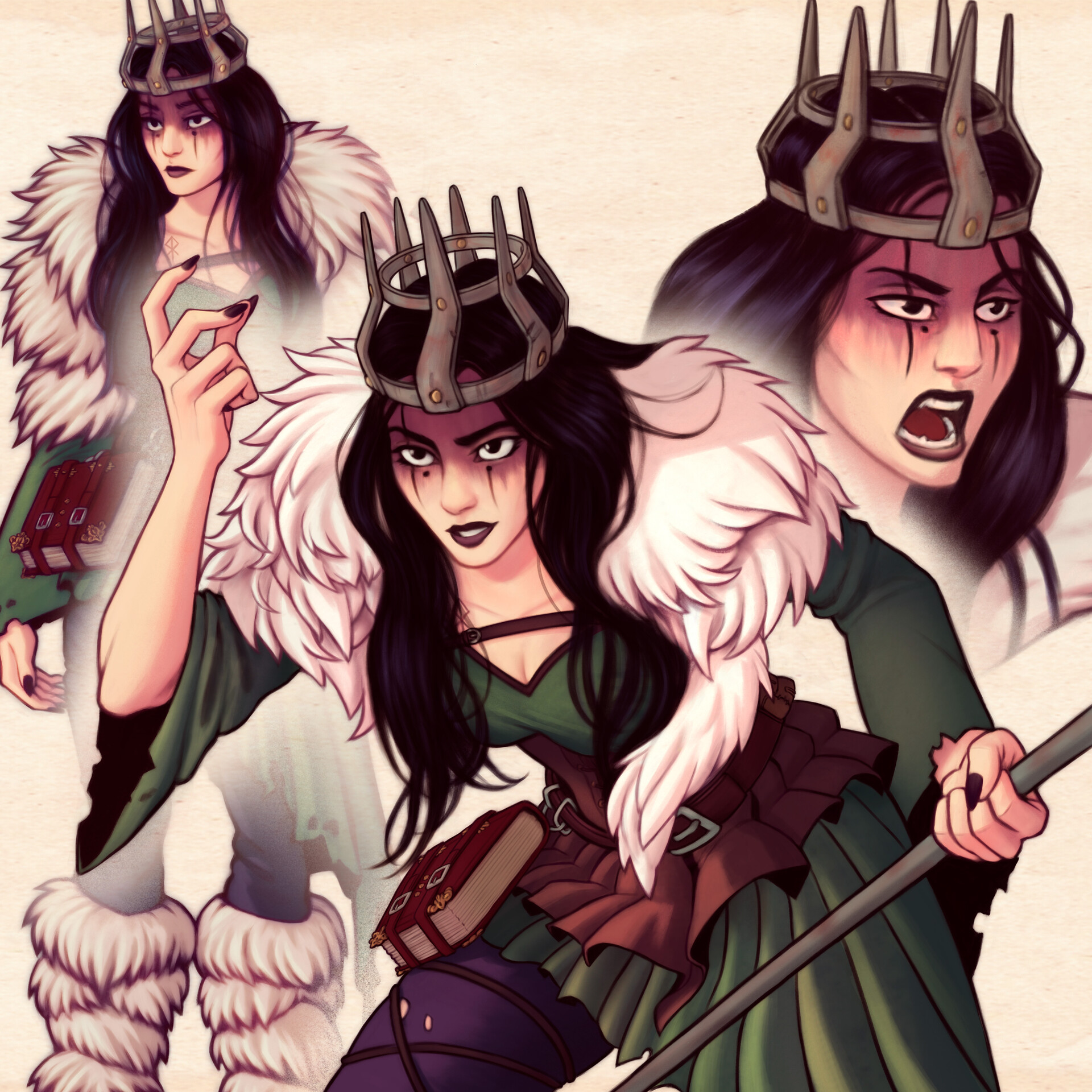 ArtStation - D&D Character Sheet Commission - Maeve, Human Sorceress