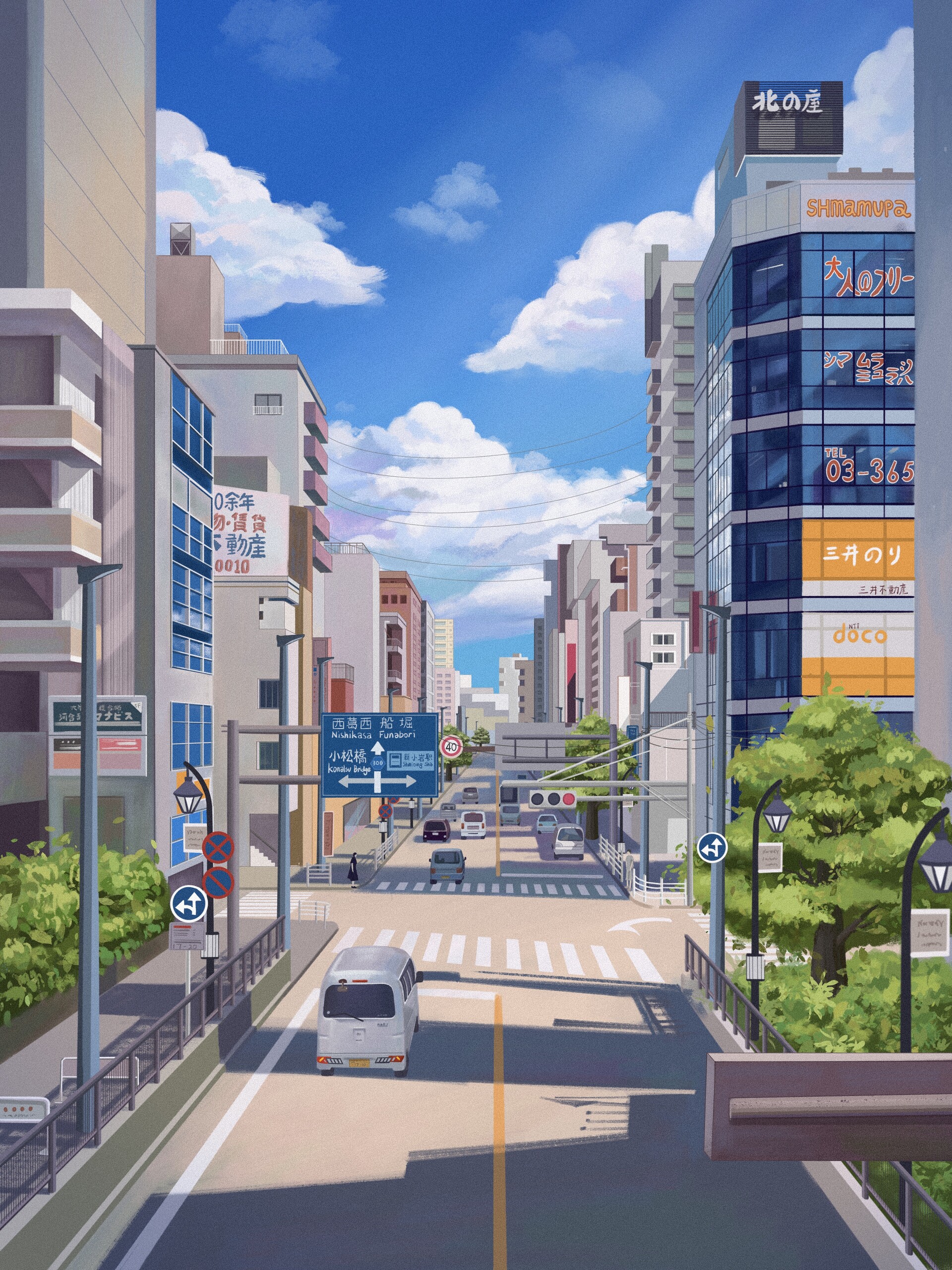 Wingfox workshop - Procreate插畫教程——Ghibli動漫風格場景《東京街頭》