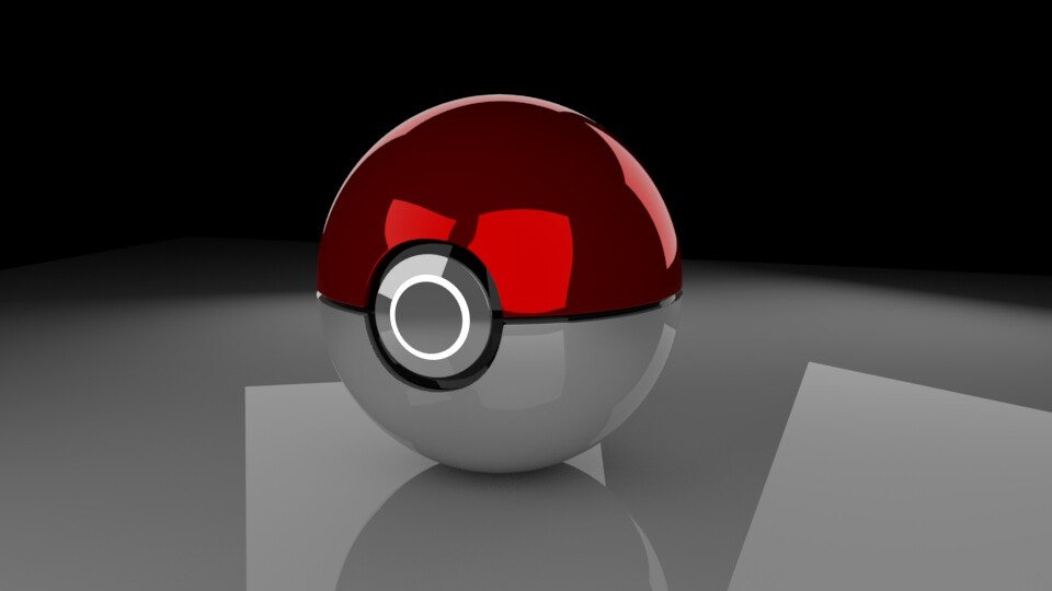 ArtStation - Textured 3D Model of Pokeball