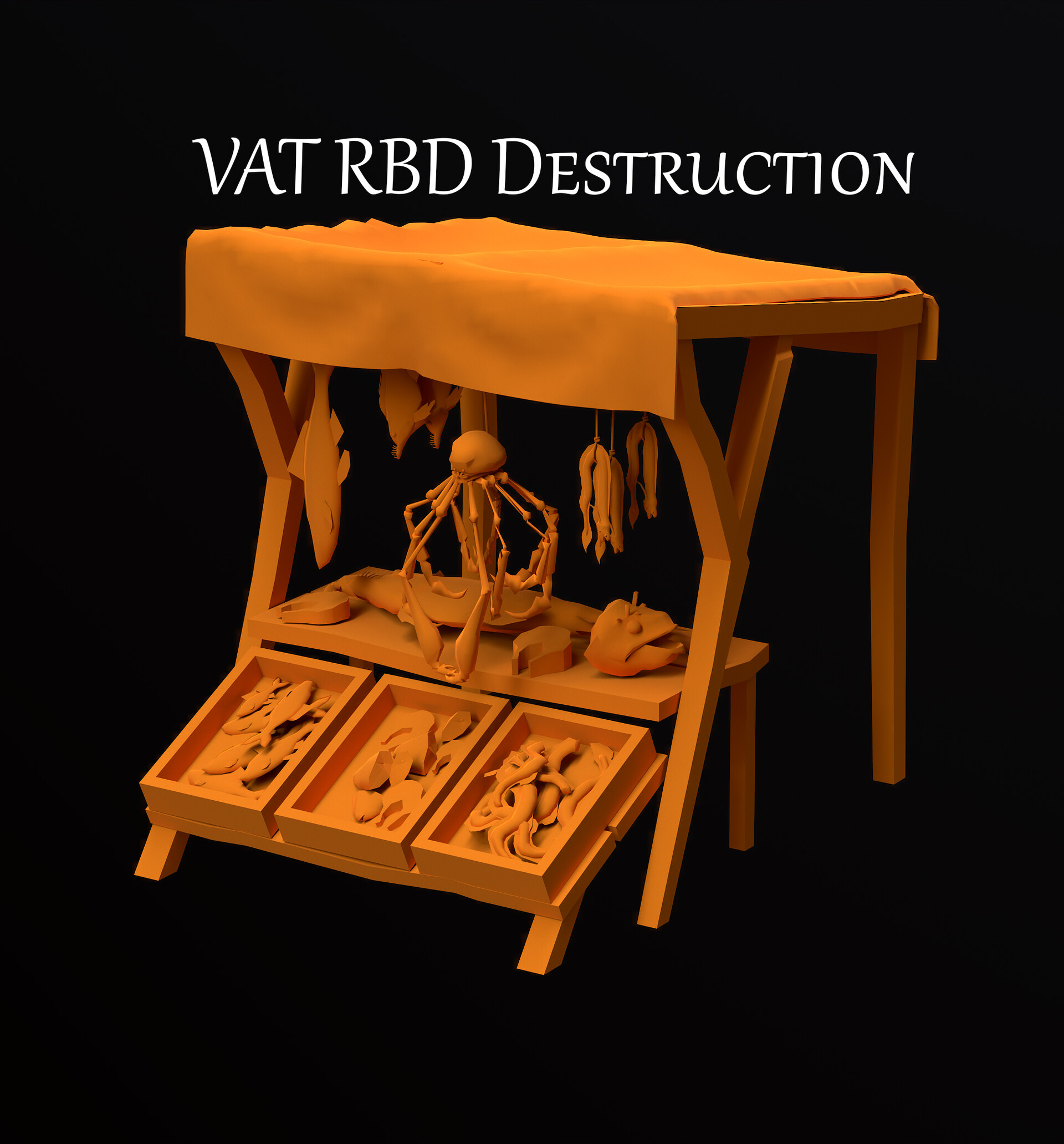 ArtStation - VAT RBD Destruction Houdini to UE4