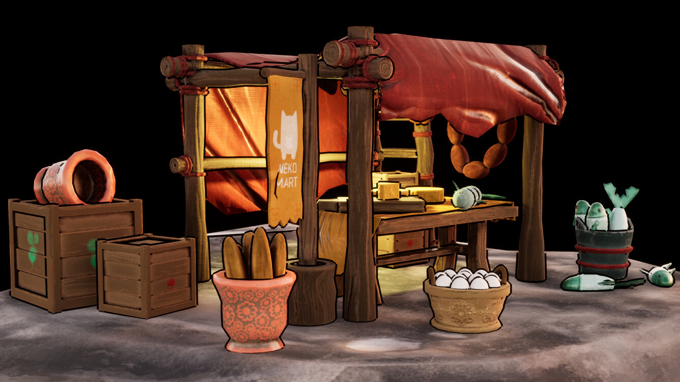 ArtStation - Stylized Market Stall