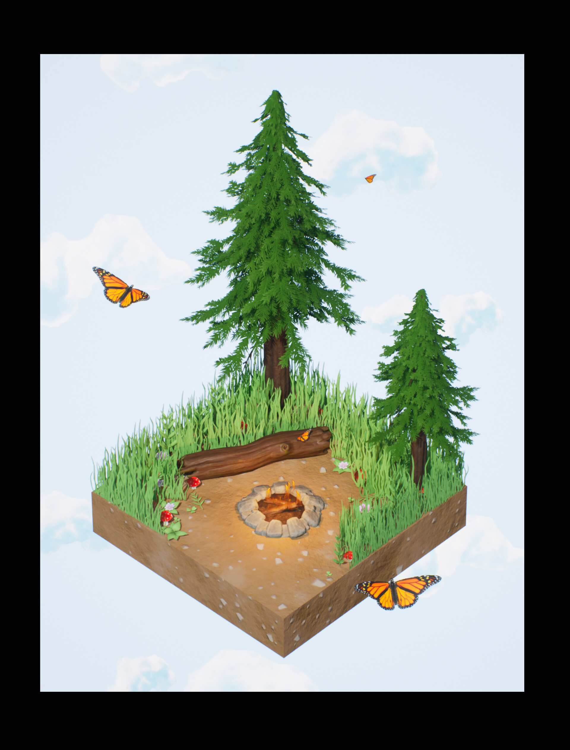 ArtStation - Isometric nature scene