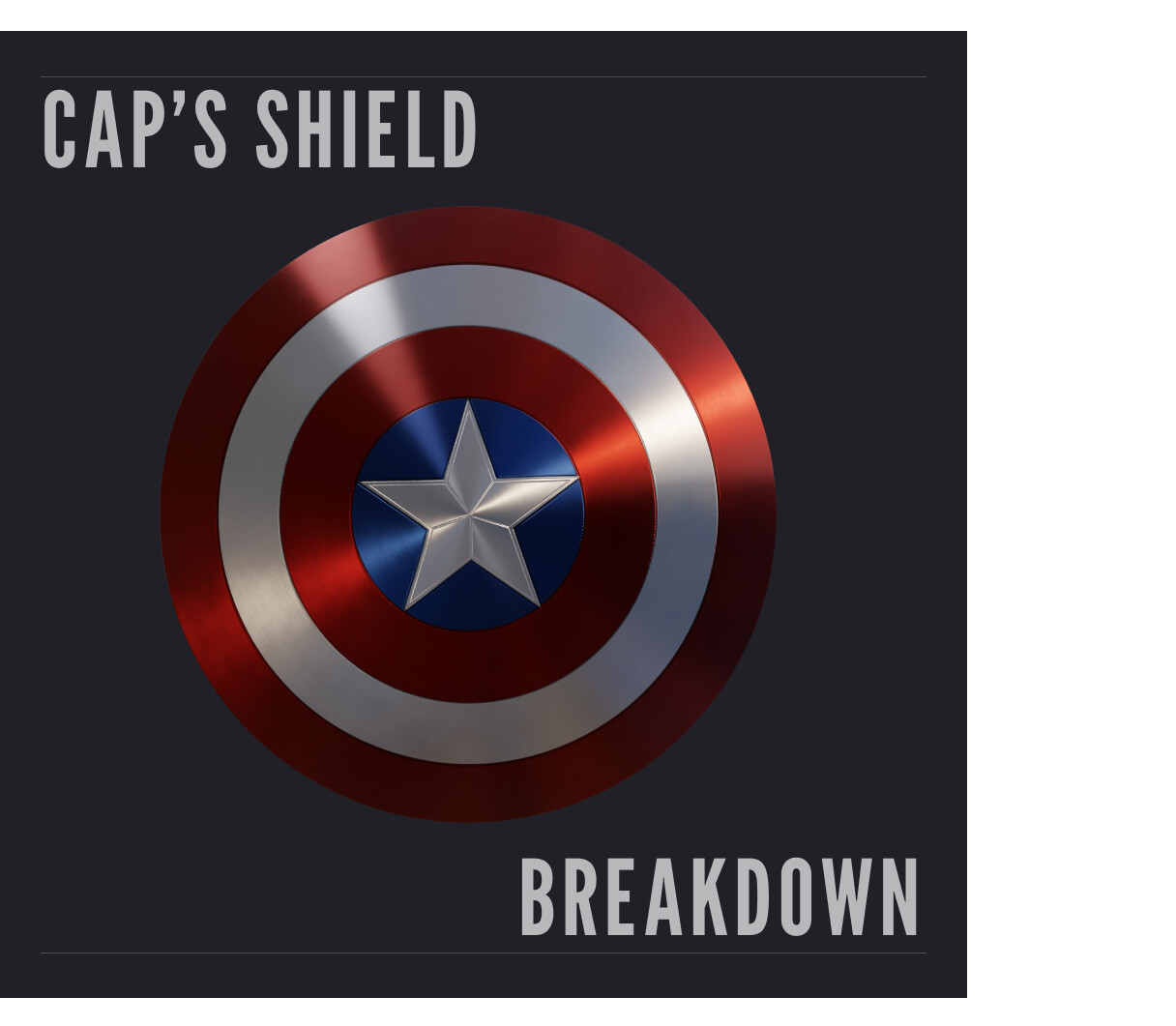 ArtStation - Cap's Shield prop - A 3D Breakdown