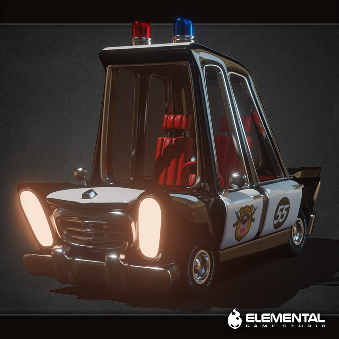 ArtStation - Cartoon Police Car