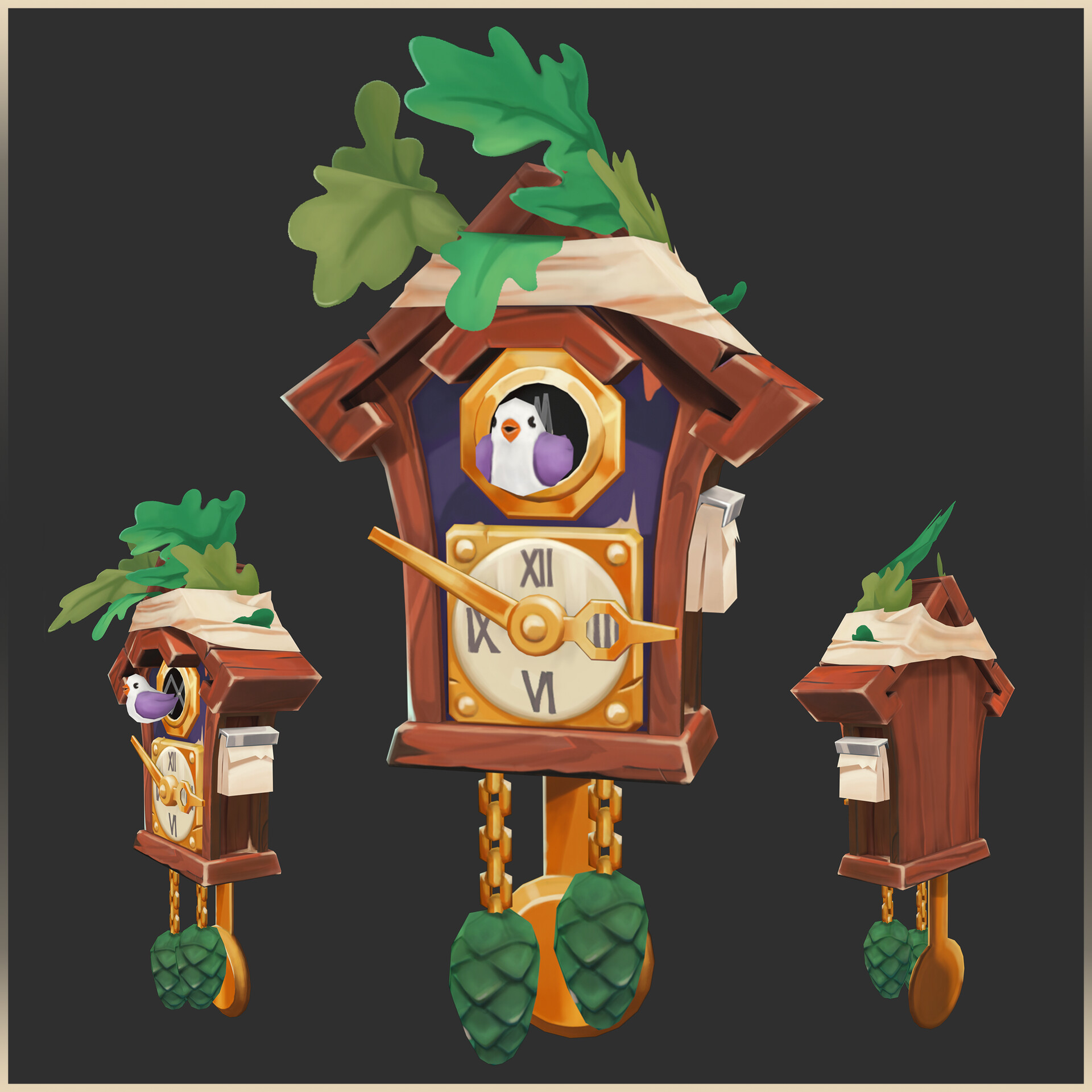 ArtStation - Handpaint Cuckoo Clock