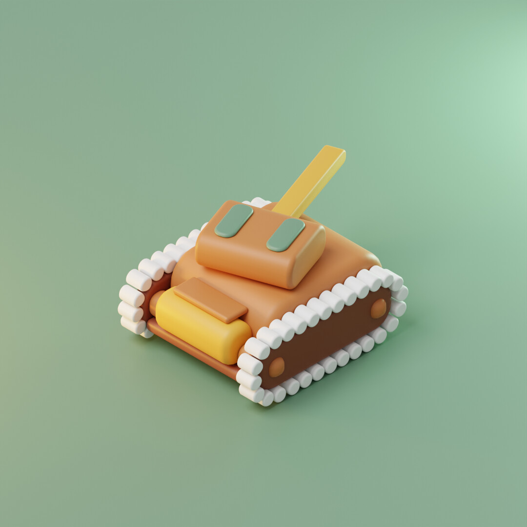 ArtStation - Isometric tank 5 colors