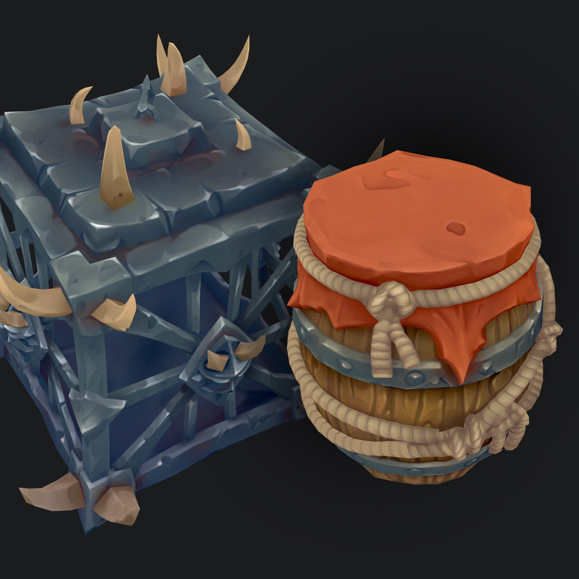 ArtStation - Stylized Props Texturing work