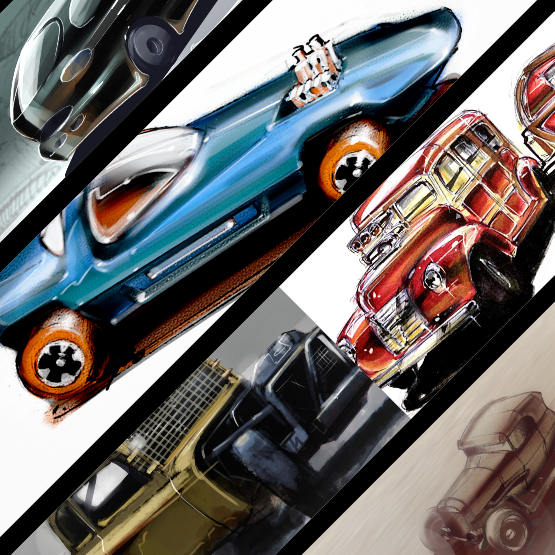 ArtStation - Hotrods and Hot Wheels - Sketches