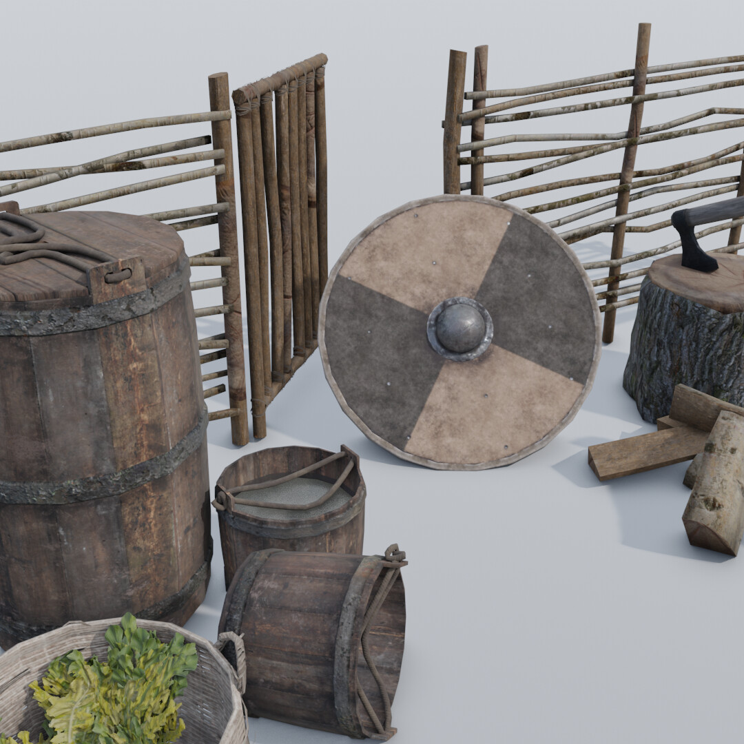 ArtStation - Norse Farmstead Props