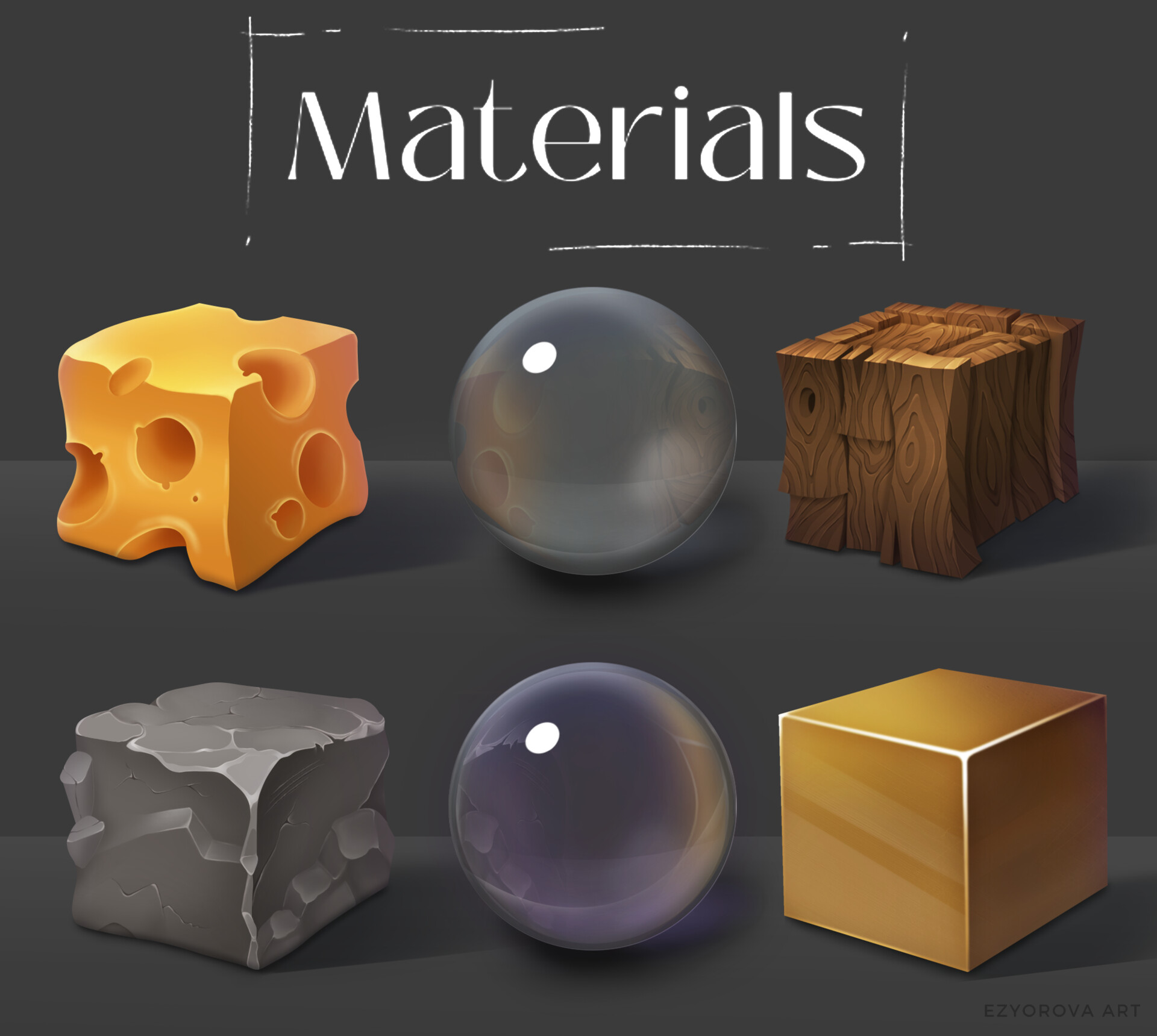 ArtStation - Render materials| Casual style