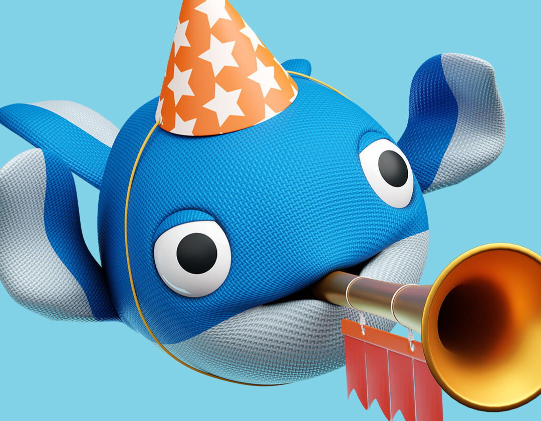 ArtStation - Little Teo | Party Time! | Plushy Cute Whale