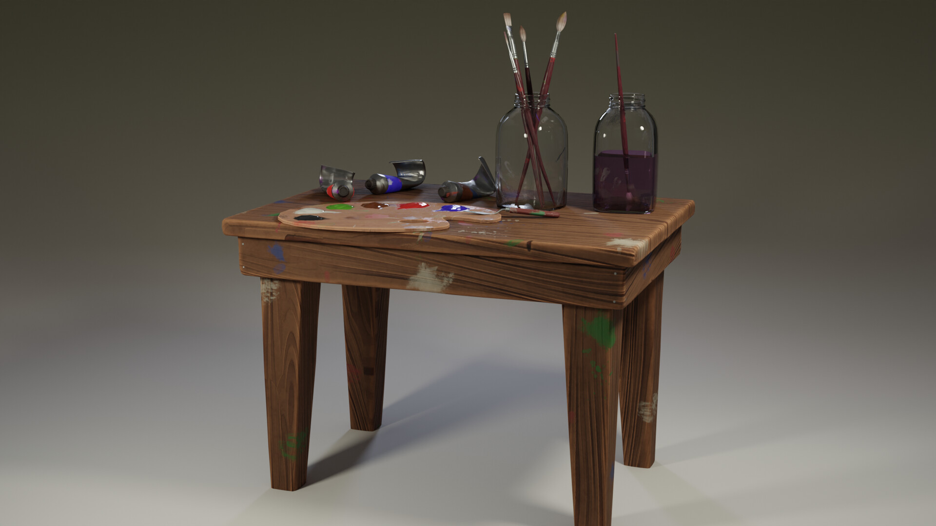 ArtStation - Stylized Painter's Table