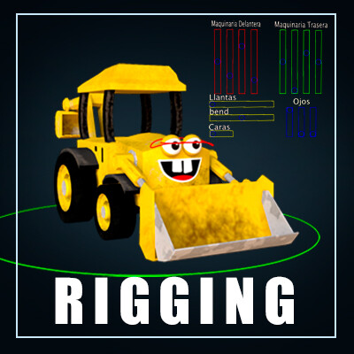 ArtStation - Rigging Excavator Cartoon