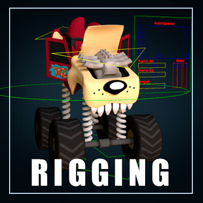 ArtStation - Rigging Monster Car Cartoon