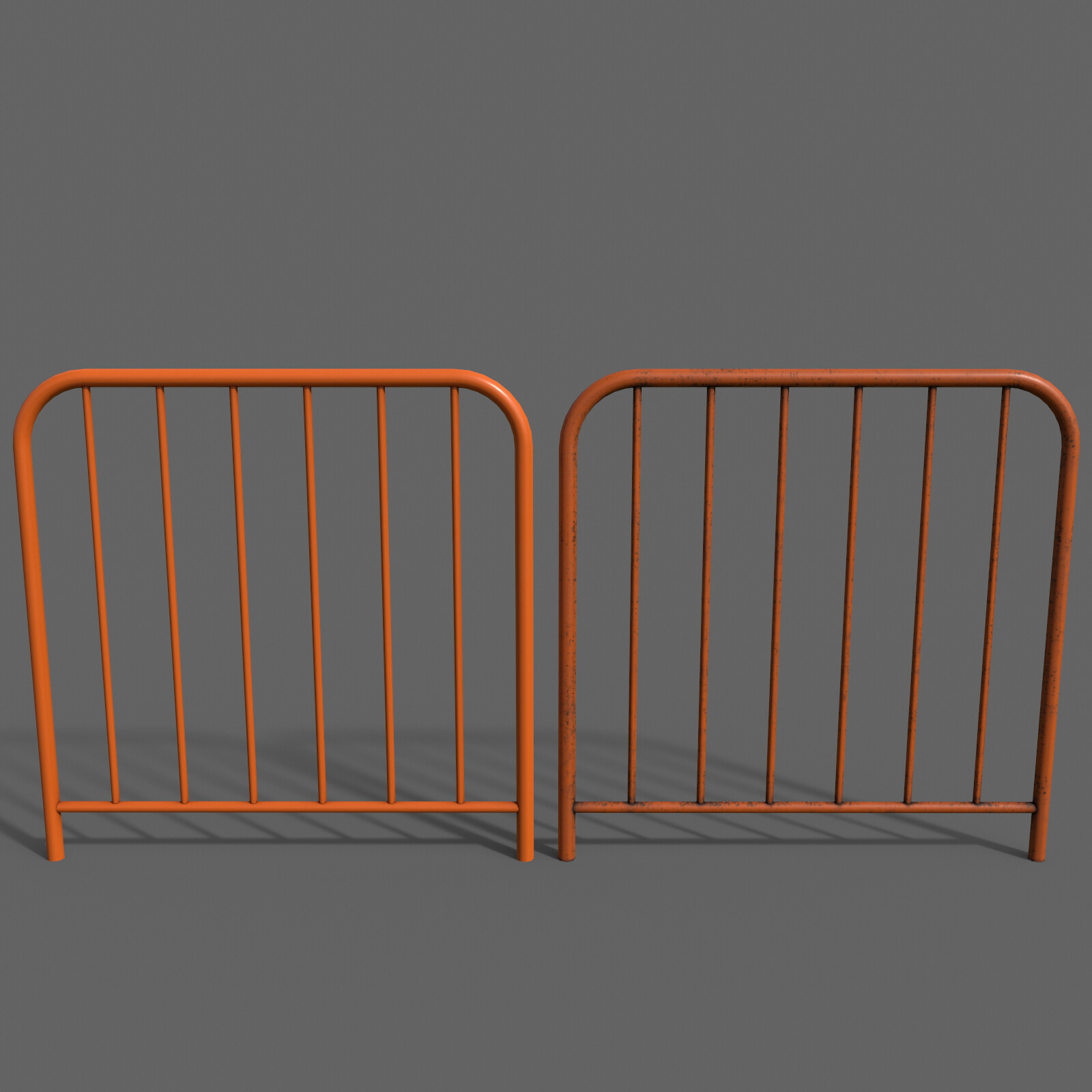 ArtStation - PBR Pedestrian Guard Rail V2 Orange