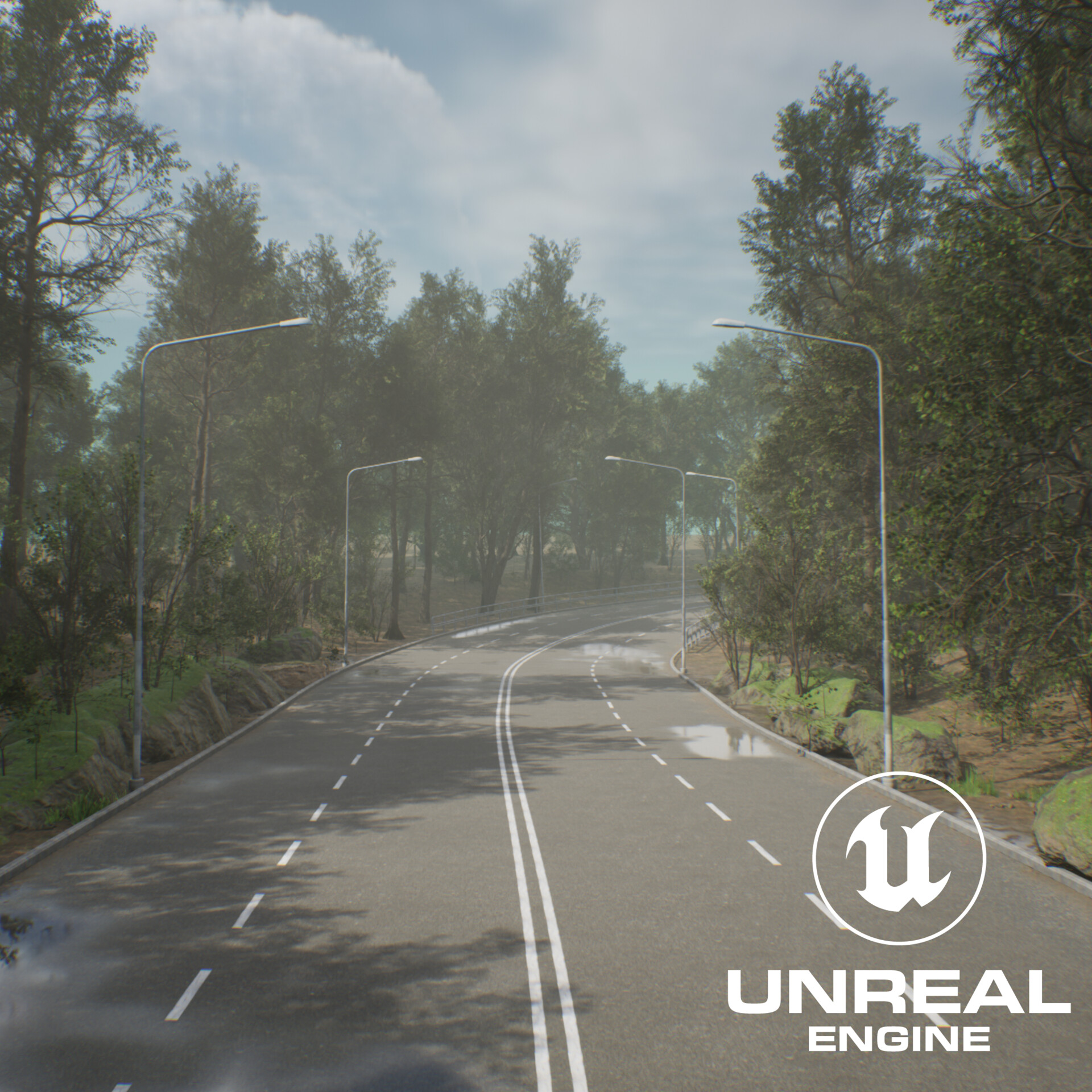 ArtStation - 【UE5】小练习-公路