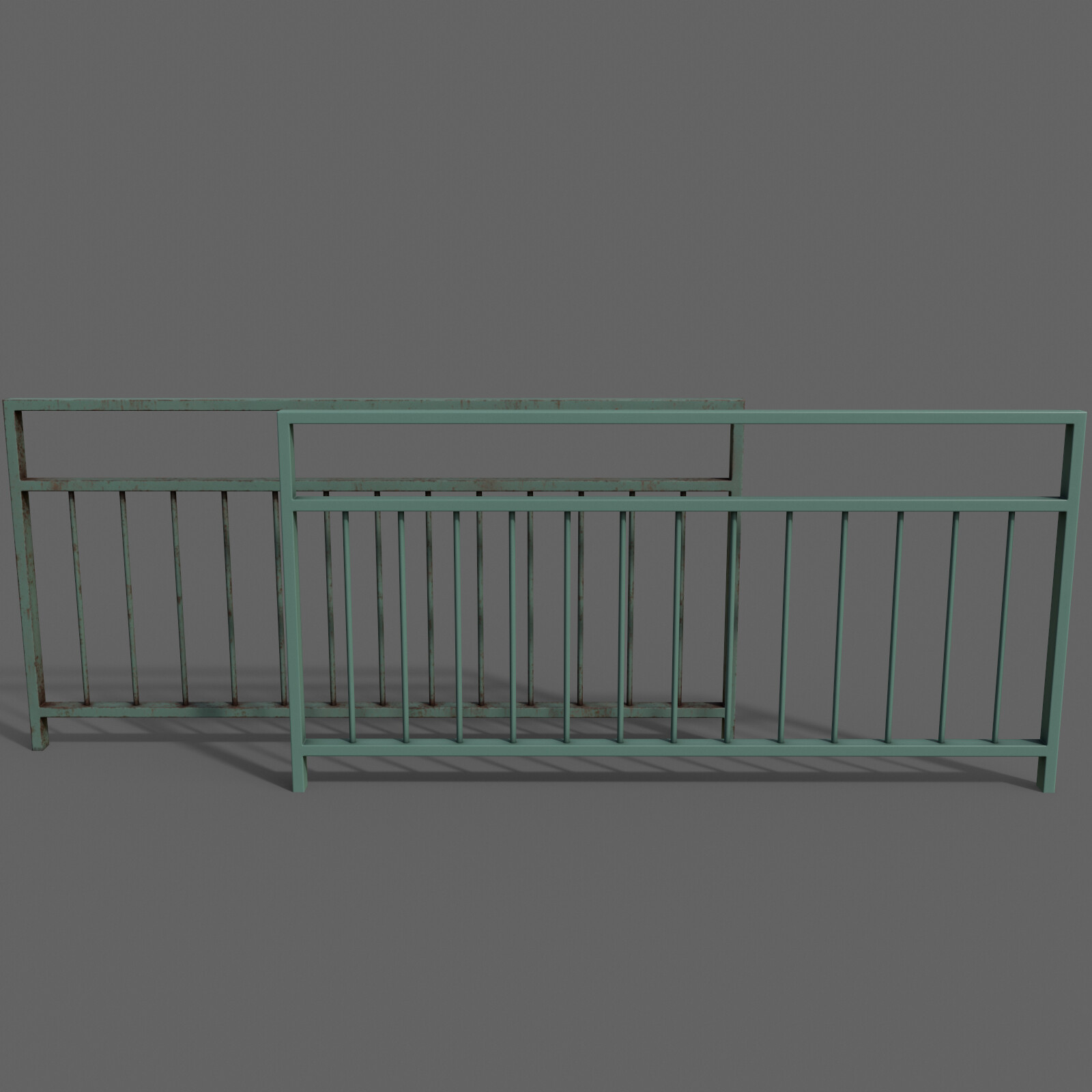 ArtStation - PBR Pedestrian Guard Rail V3 Green