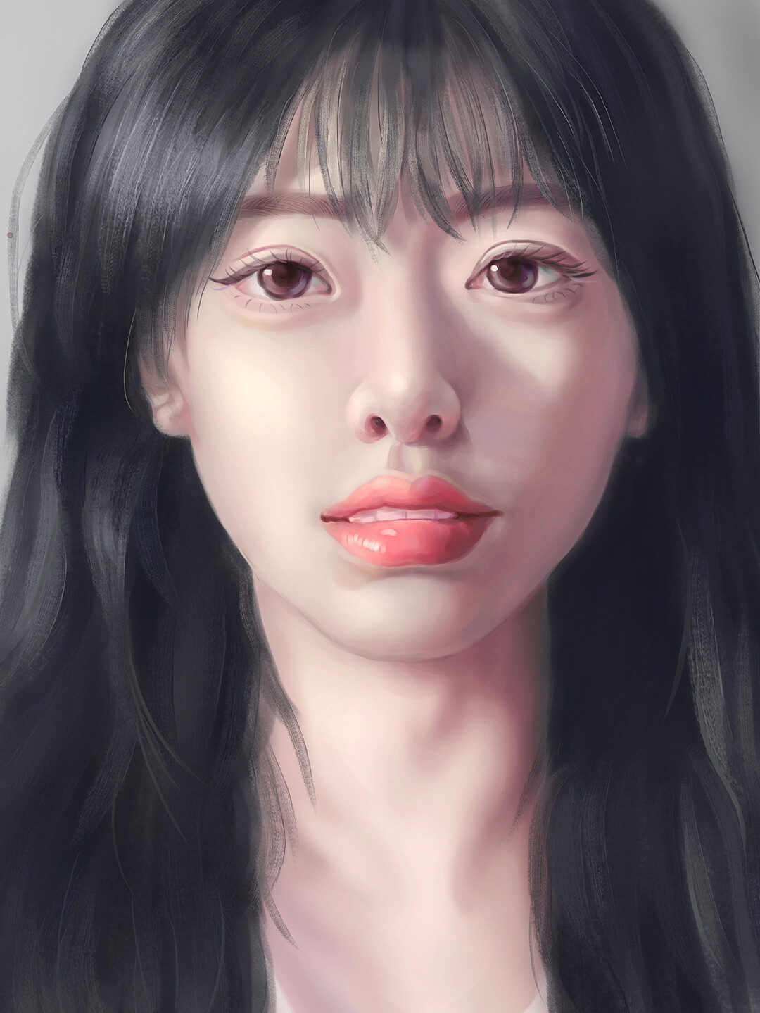 ArtStation - Thick film practice is face girl