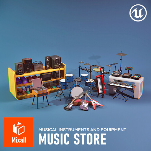 ArtStation - Music store - musical instruments and equipment