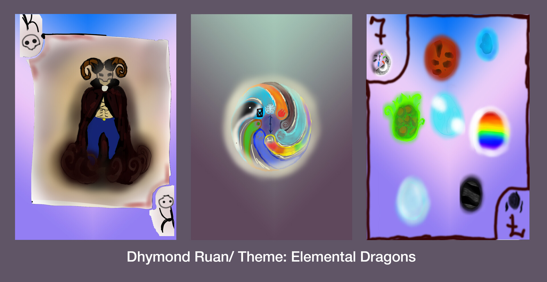 ArtStation - Elemental Dragon Playing Cards
