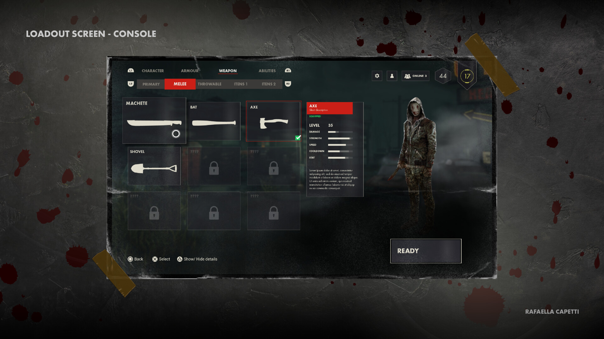 ArtStation - A Horror Game - Personal GUI Project