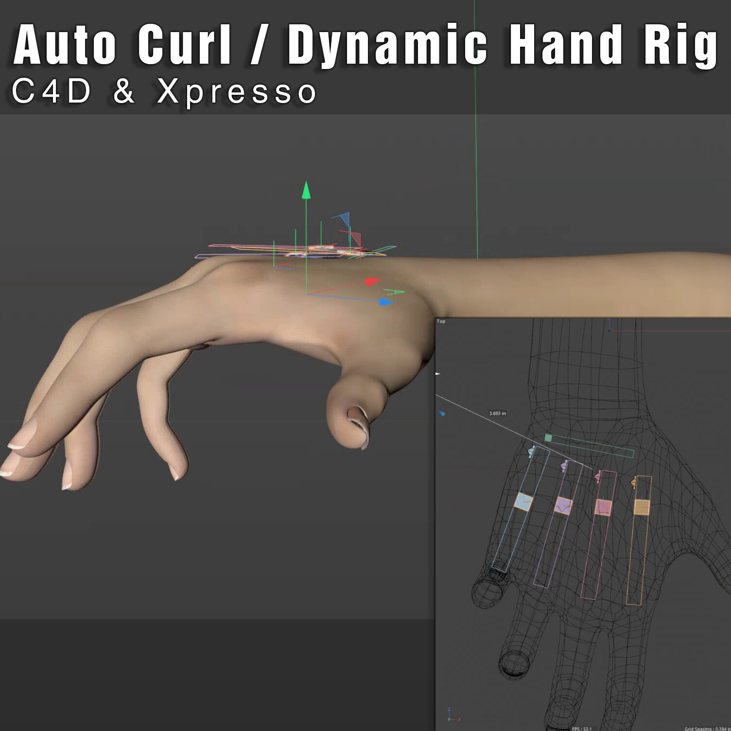ArtStation - Dynamic / Auto-Curl Hand Rig